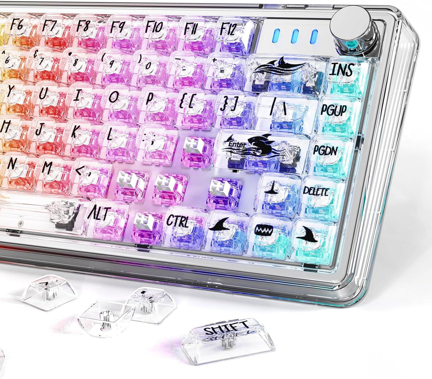 Attack Shark K75 Transparent Mechanical Keyboard | Custom RGB Gaming ...