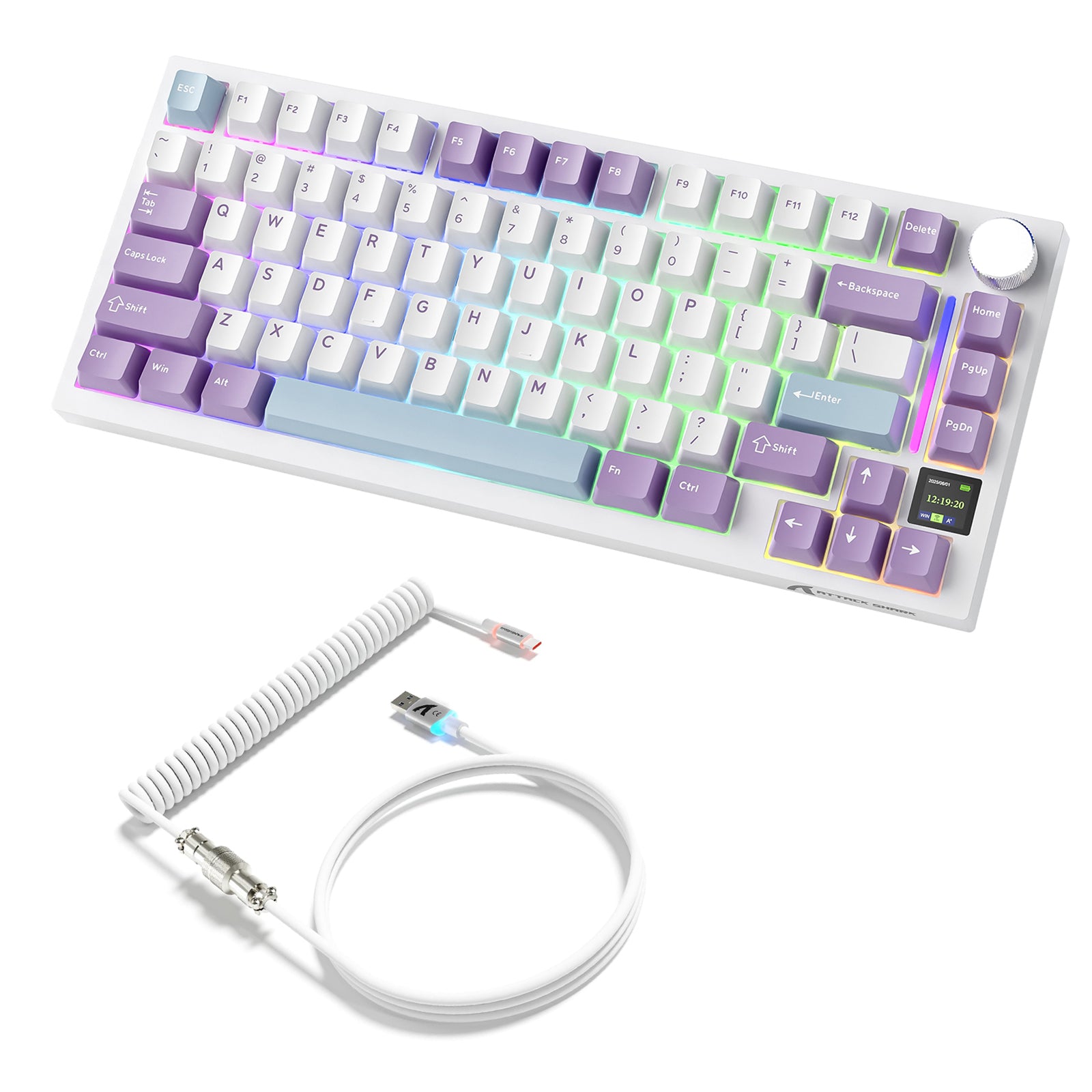 ATTACK SHARK X820ULTRA Mechanical Keyboard with C01ULTRA Coiled Cable